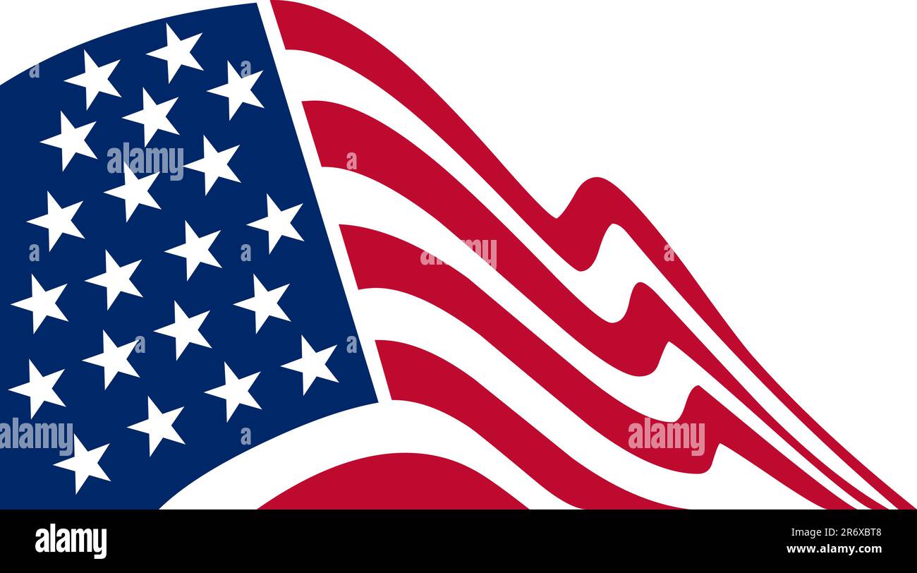 American flag, vector color Illustration Stock Vector Image & Art - Alamy