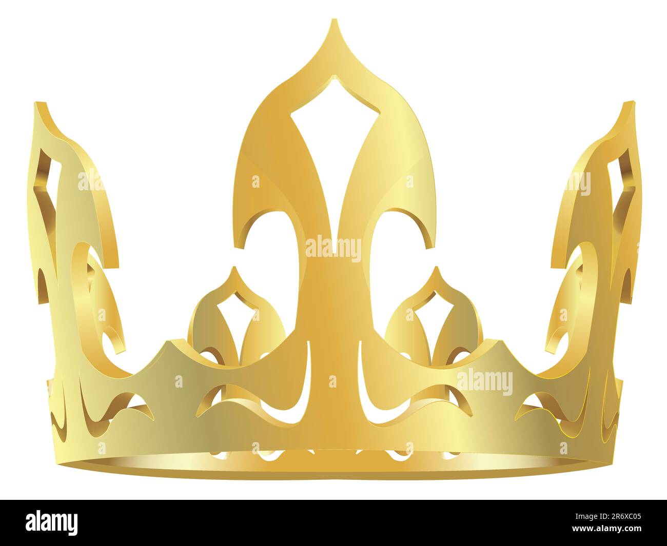 Gold royal crown in a vector isolated on a white background Stock ...