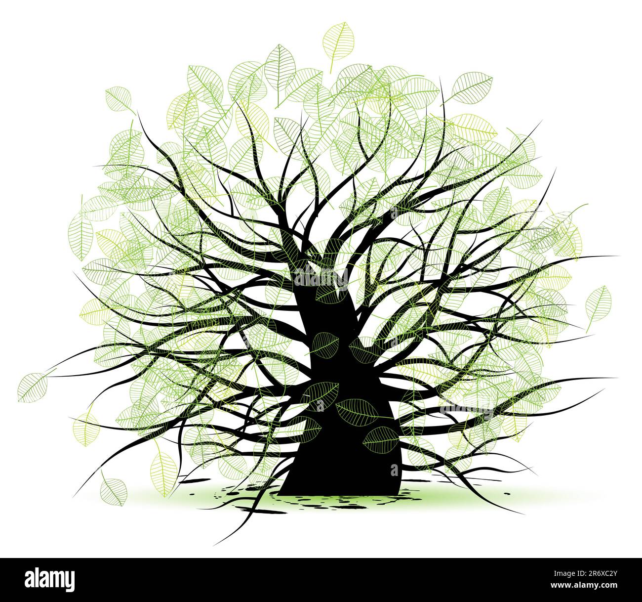 Save an old tree Stock Vector Images - Alamy