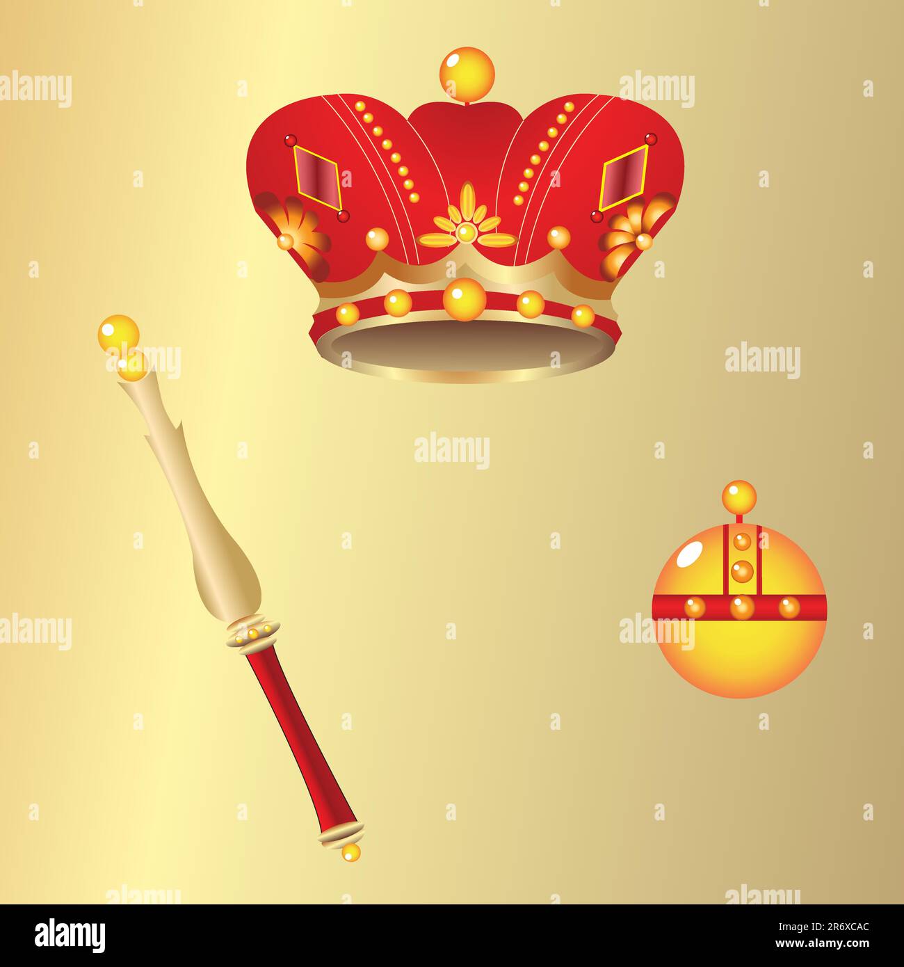 Queen crown painting Stock Vector Images - Alamy