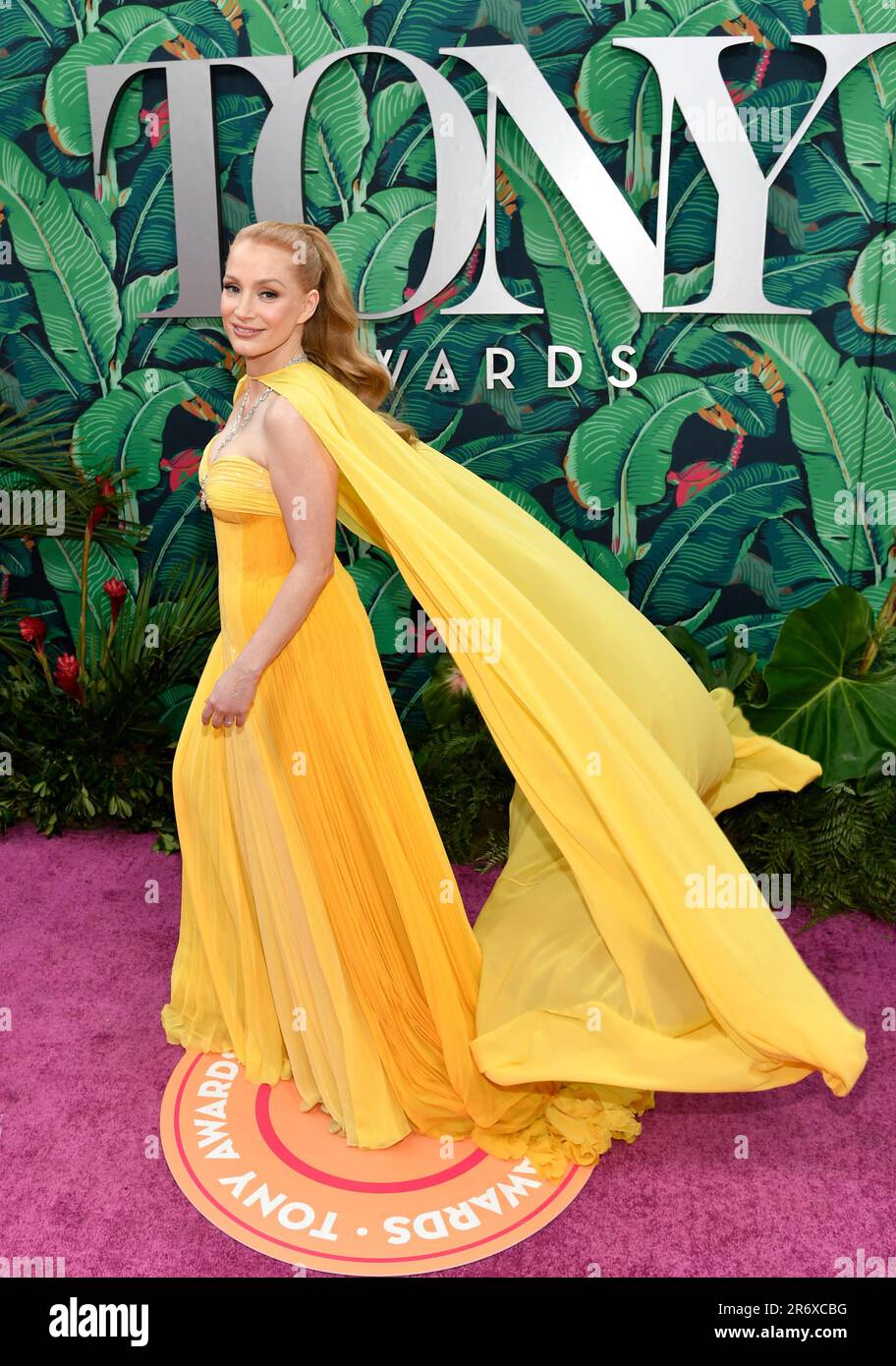 Jessica Chastain arrives at the 76th annual Tony Awards on Sunday, June ...