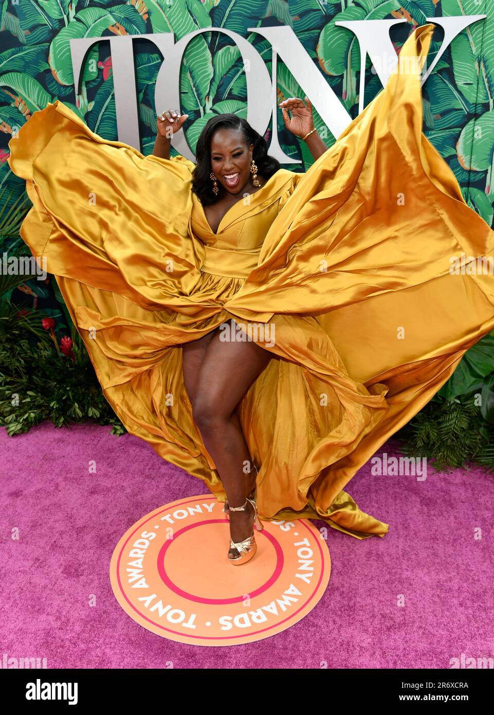 Crystal Lucas-Perry arrives at the 76th annual Tony Awards on Sunday ...