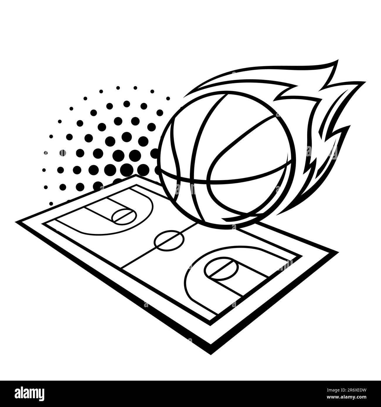 Emblem with basketball symbols. Sport club label or emblem Stock Vector ...