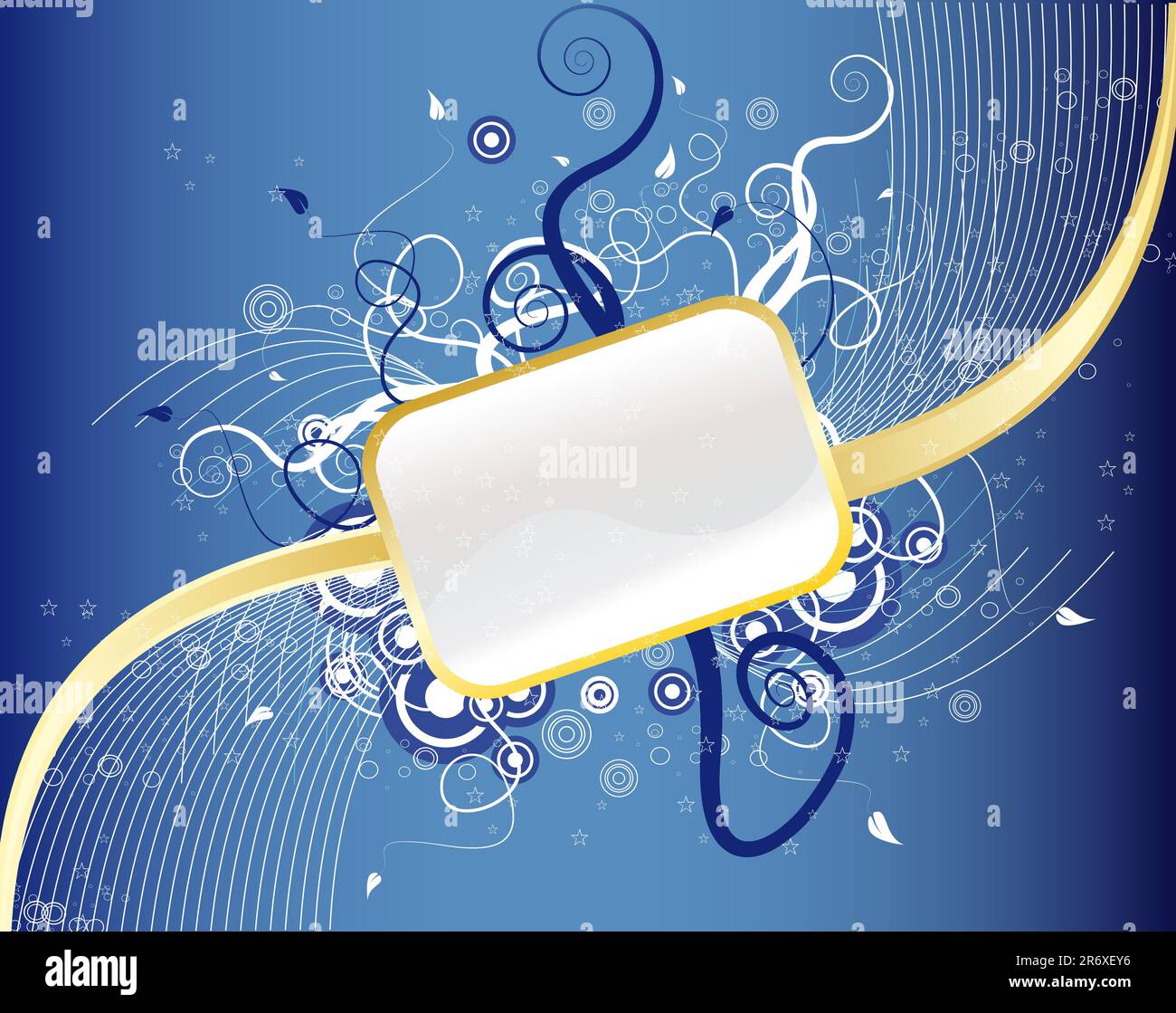 Illustration of Abstract vrame with flowers and circles Stock Vector ...