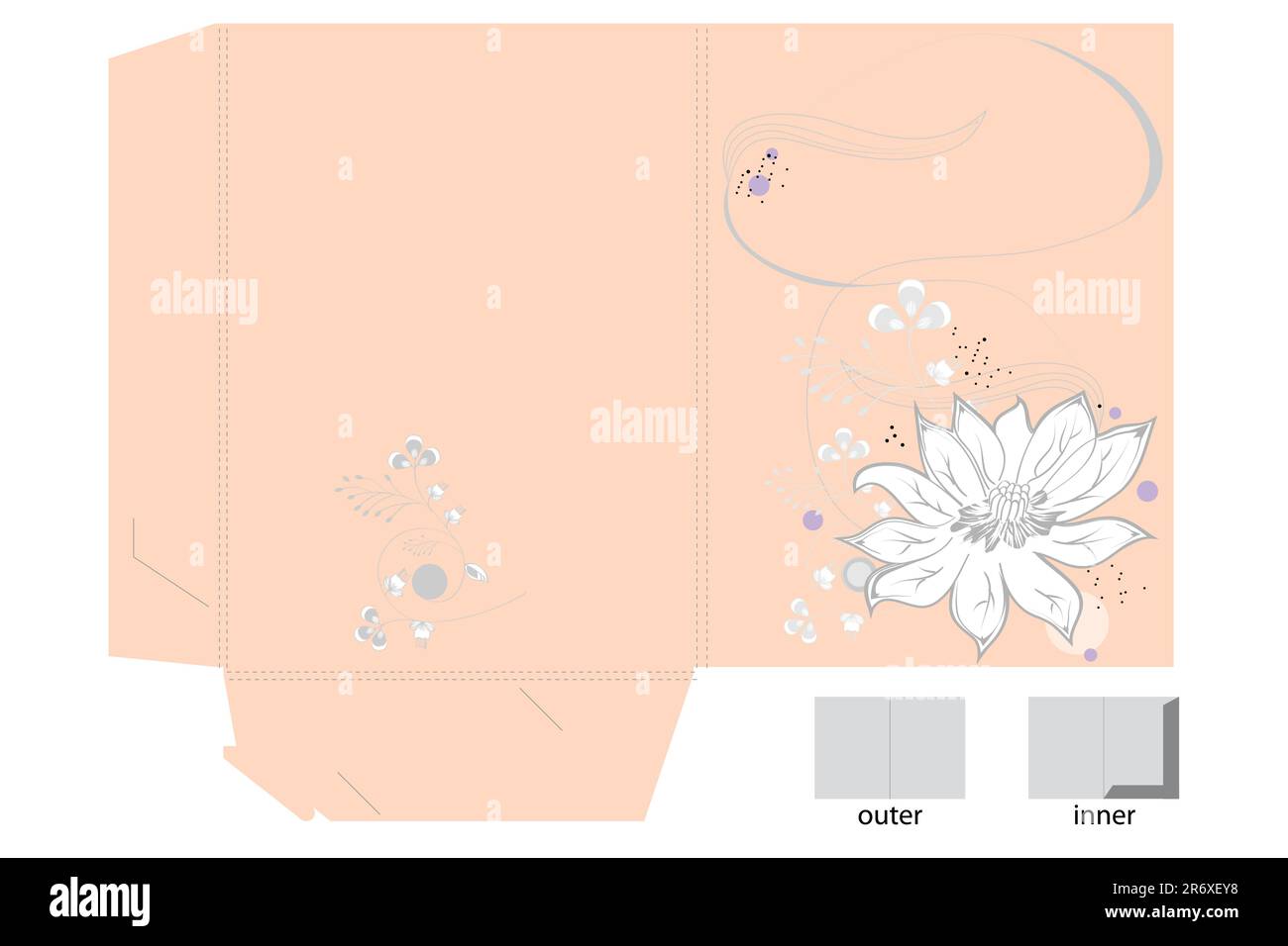 White flower gift box Stock Vector Images - Alamy
