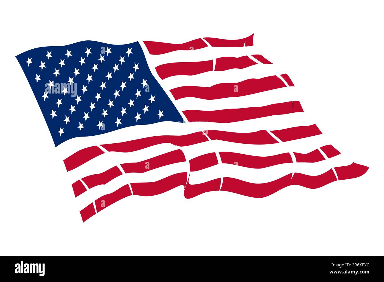 American flag, vector color Illustration Stock Vector Image & Art - Alamy