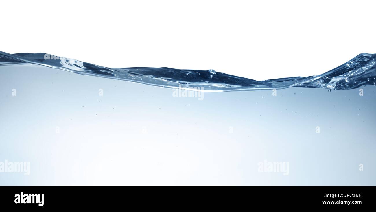 Transparent clear water wave on grey background Stock Photo - Alamy