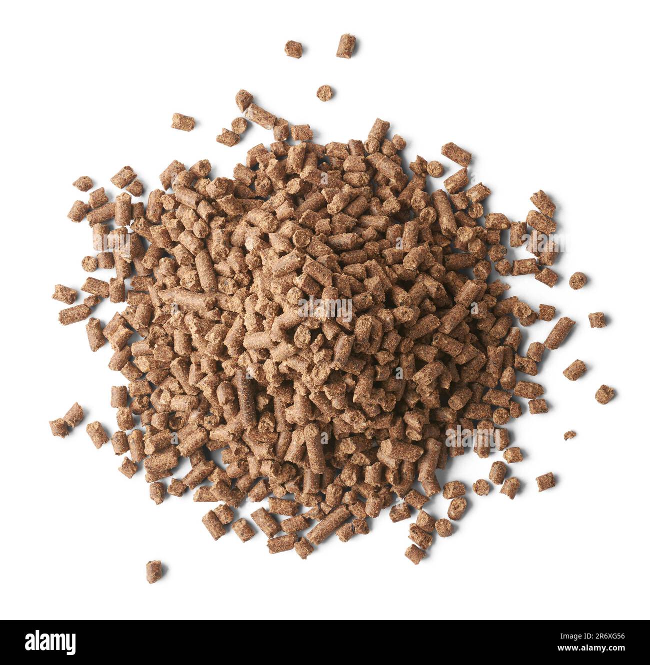 pile of chicken feed pellets, common form of feed used in poultry ...
