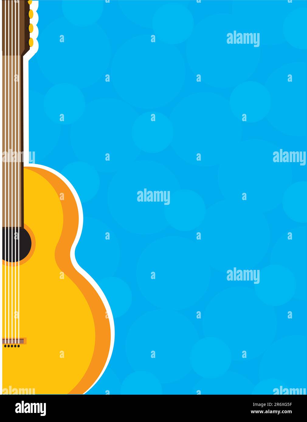 A border or frame with a guitar on the left side Stock Vector Image ...