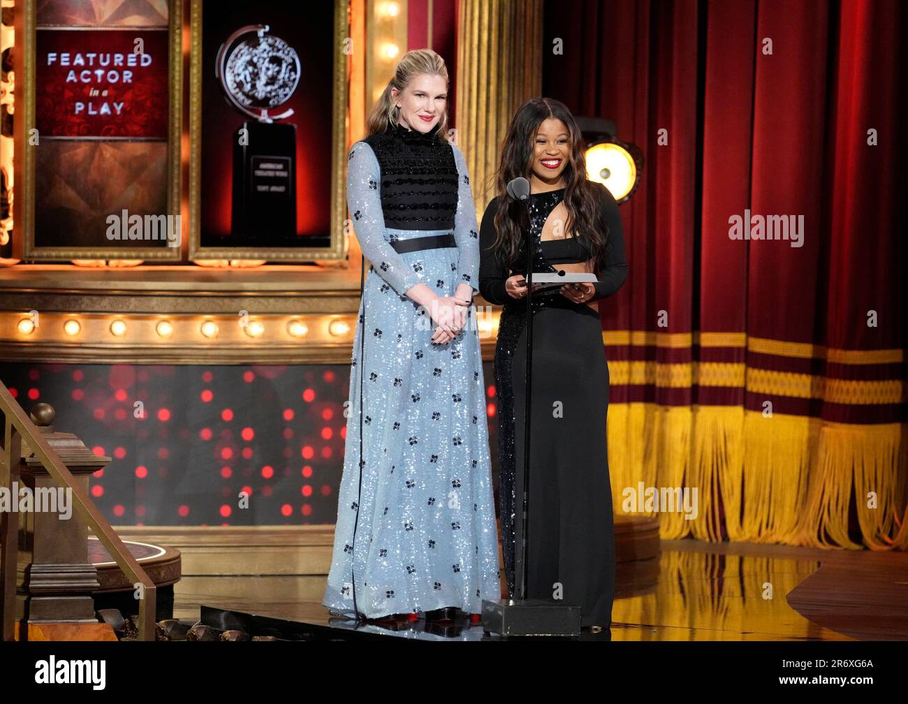 Lily Rabe, left, and Dominique Fishback present the award for best ...