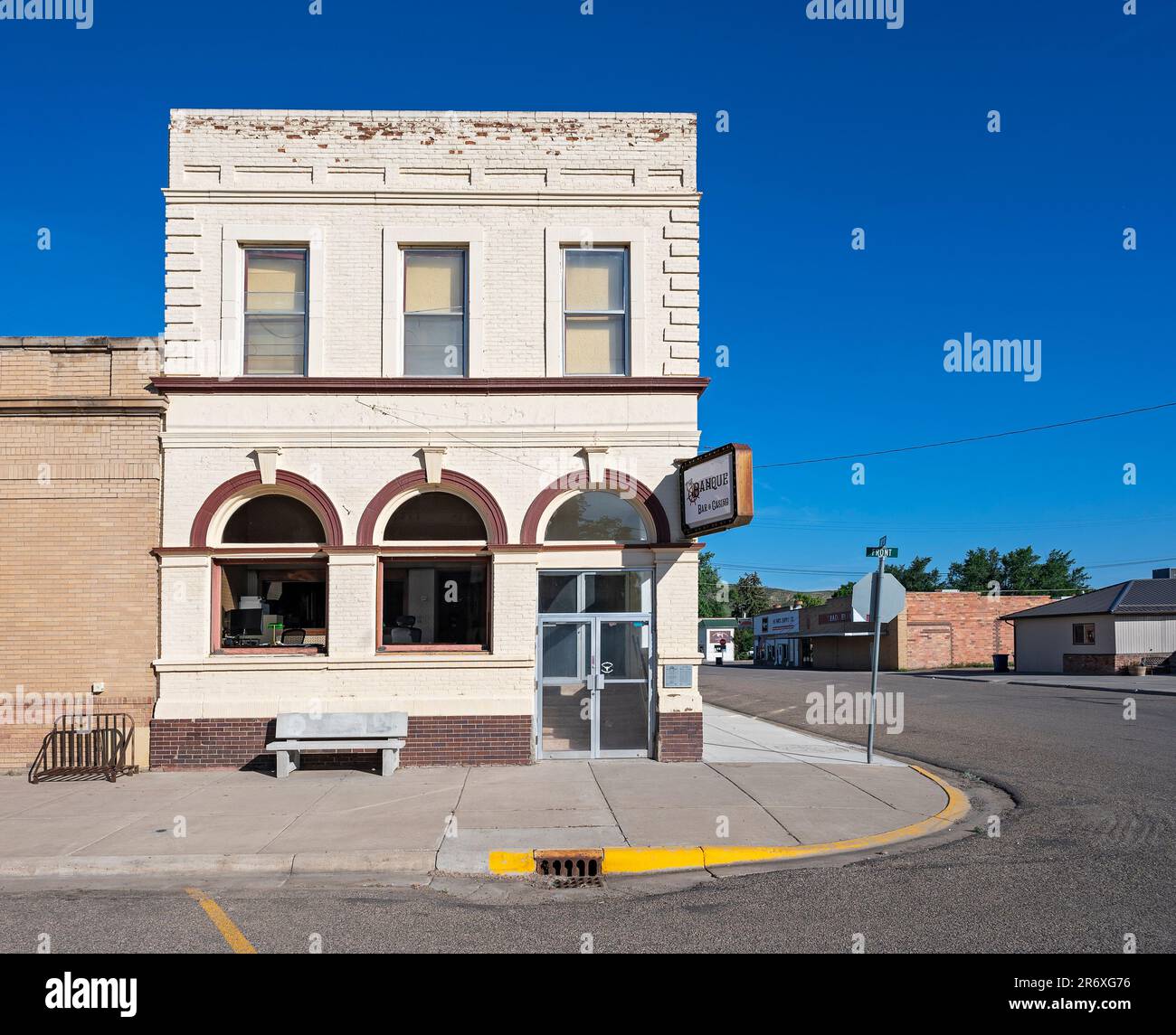 Fort Benton, Montana, USA – June 07, 2023: Exterior of the Banque bar ...