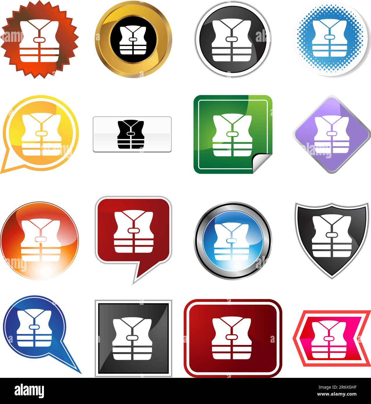 Colorful life jacket Stock Vector Images - Alamy