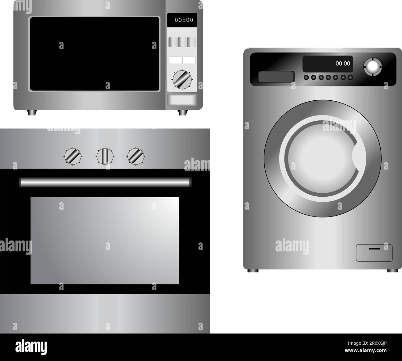 Set of household appliances. Vector illustration. Isolated Stock Vector ...