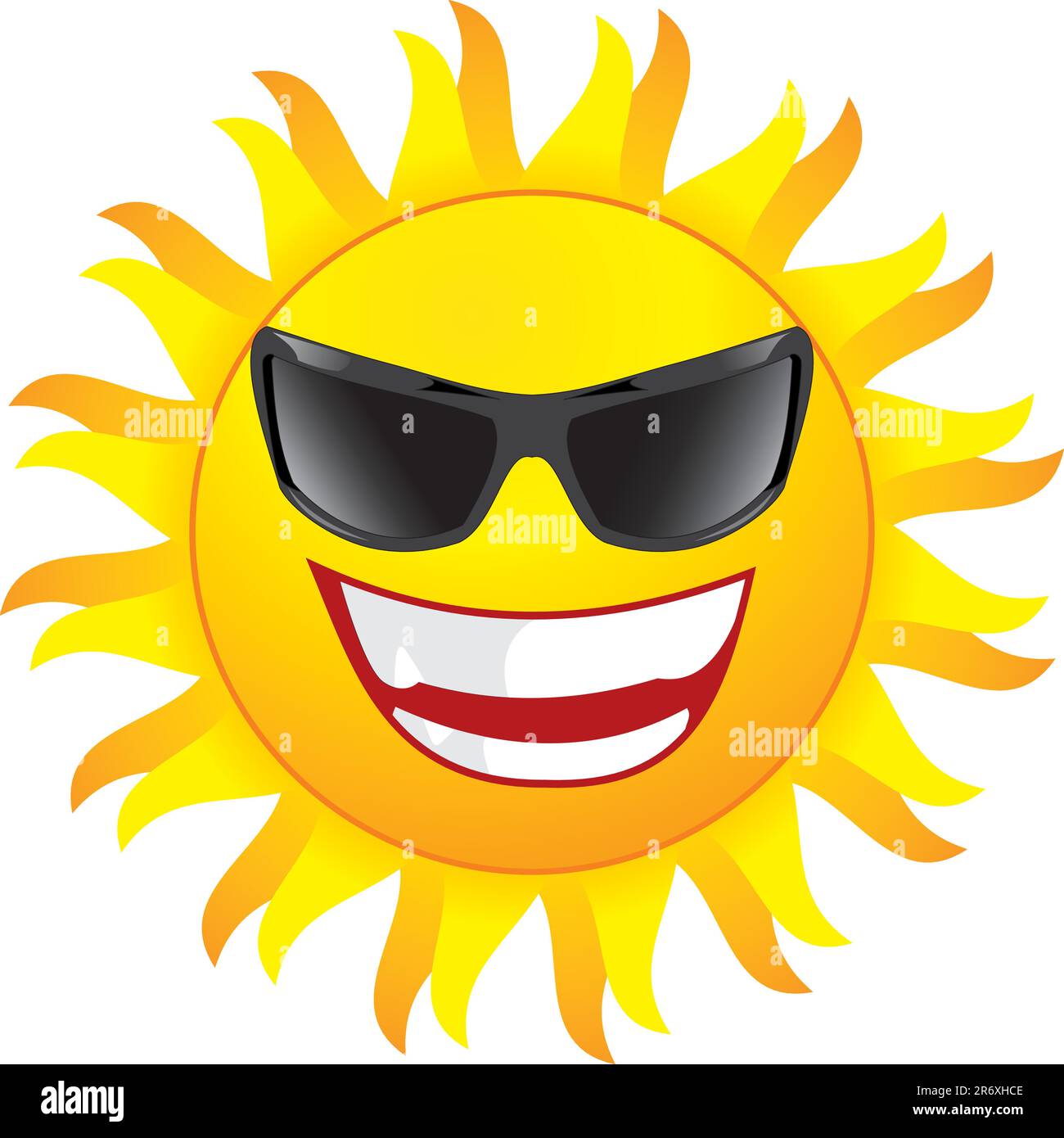 smiling sun with glasses Stock Vector Image & Art - Alamy
