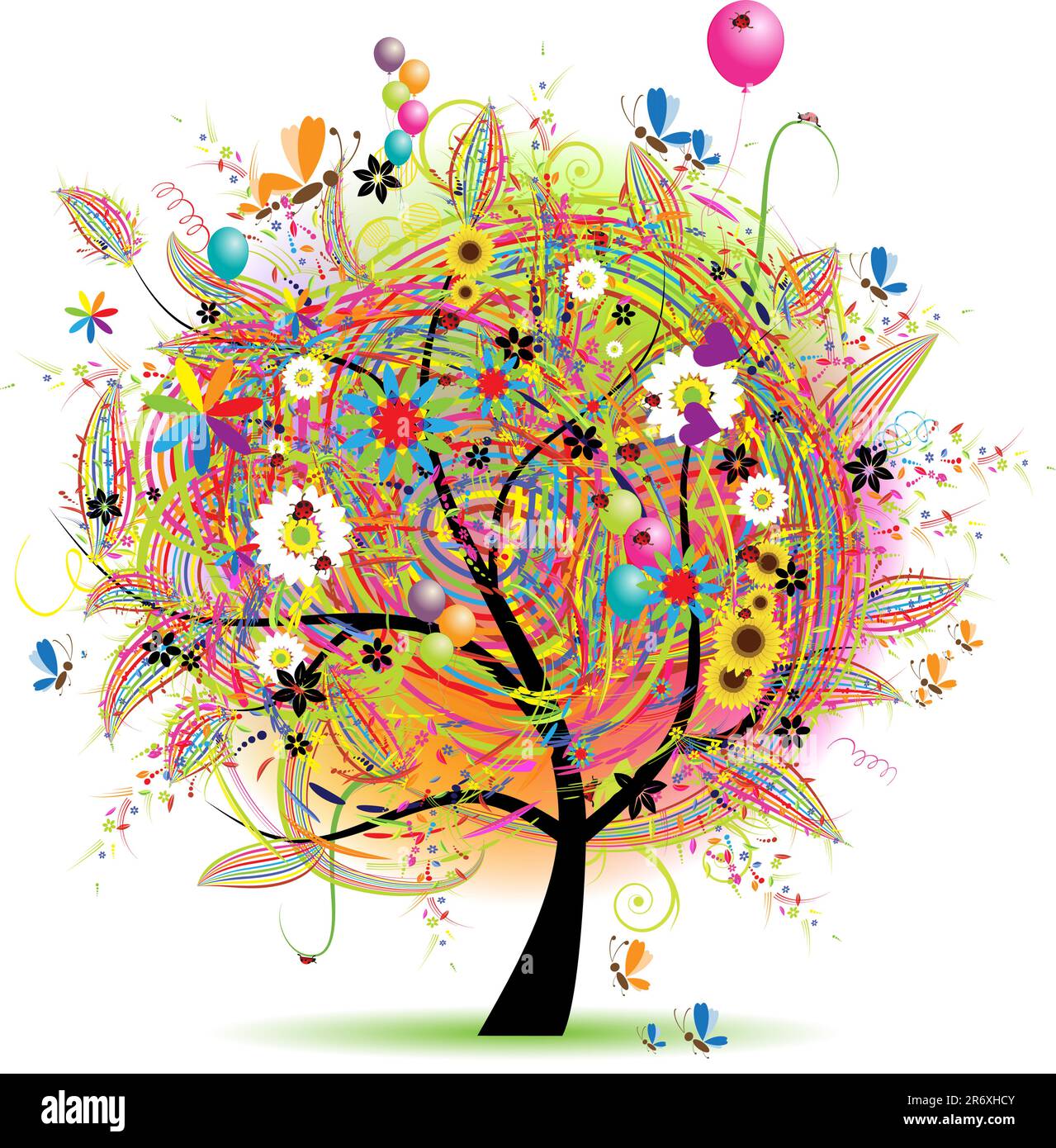 Happy holiday funny tree Stock Vector Images - Alamy