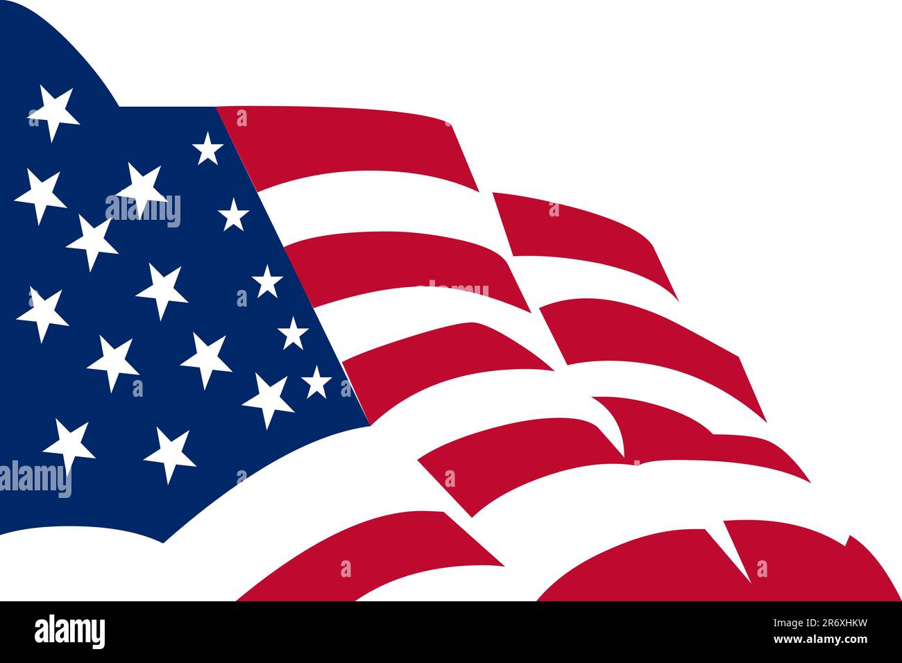 American flag, vector color Illustration Stock Vector Image & Art - Alamy