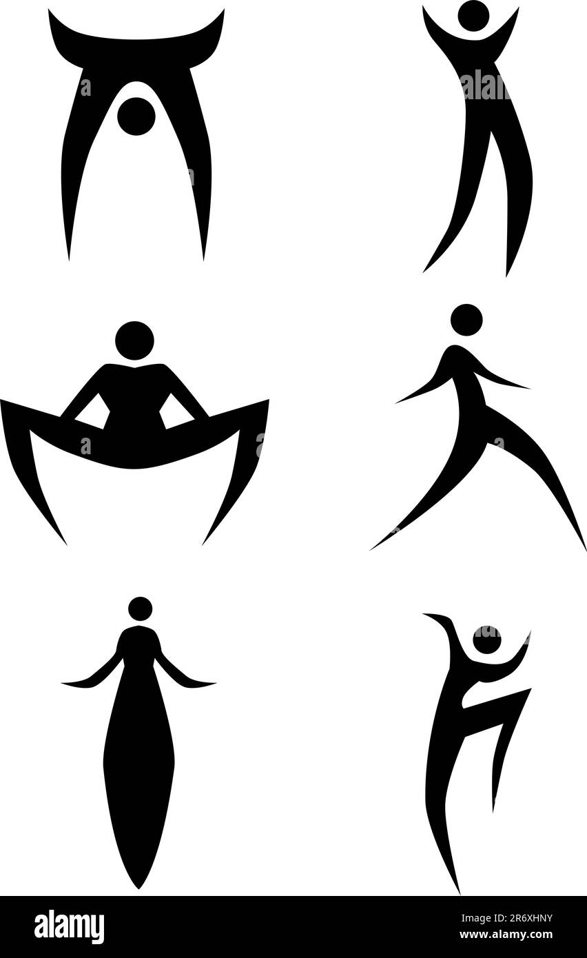 Stilts stick figure isolated on a white background Stock Vector Image ...