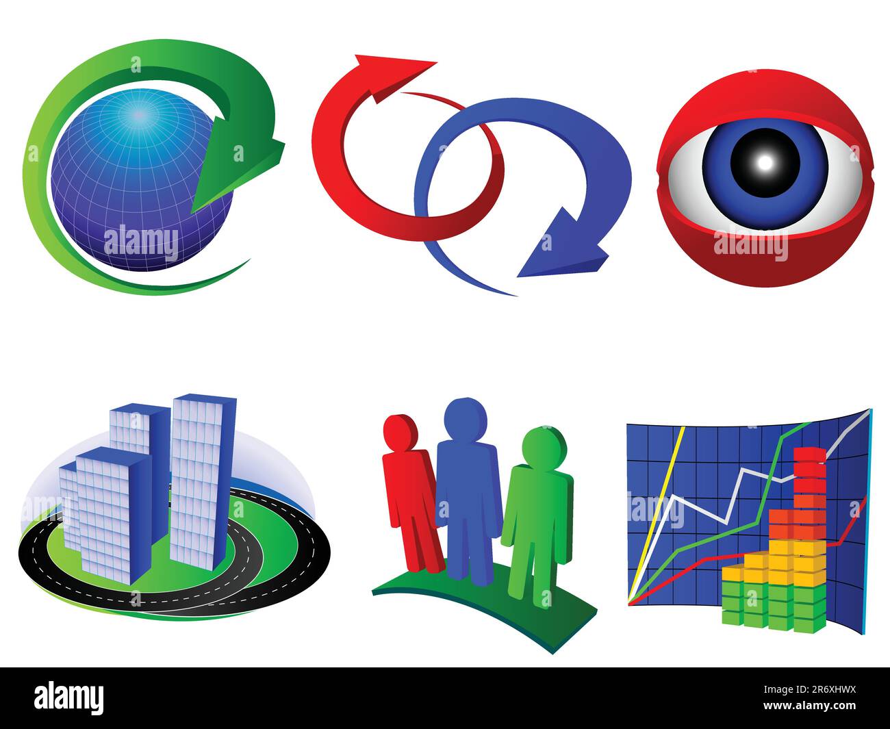 Set of icons for a web of design in a vector isolated on a white ...