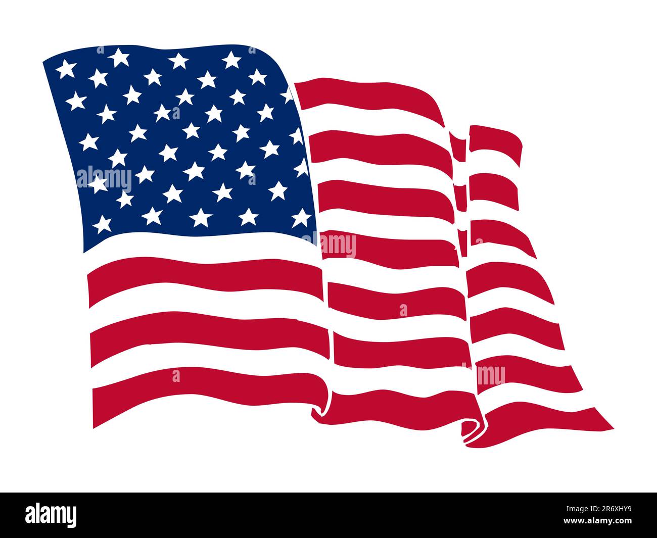 American flag, vector color Illustration Stock Vector Image & Art - Alamy