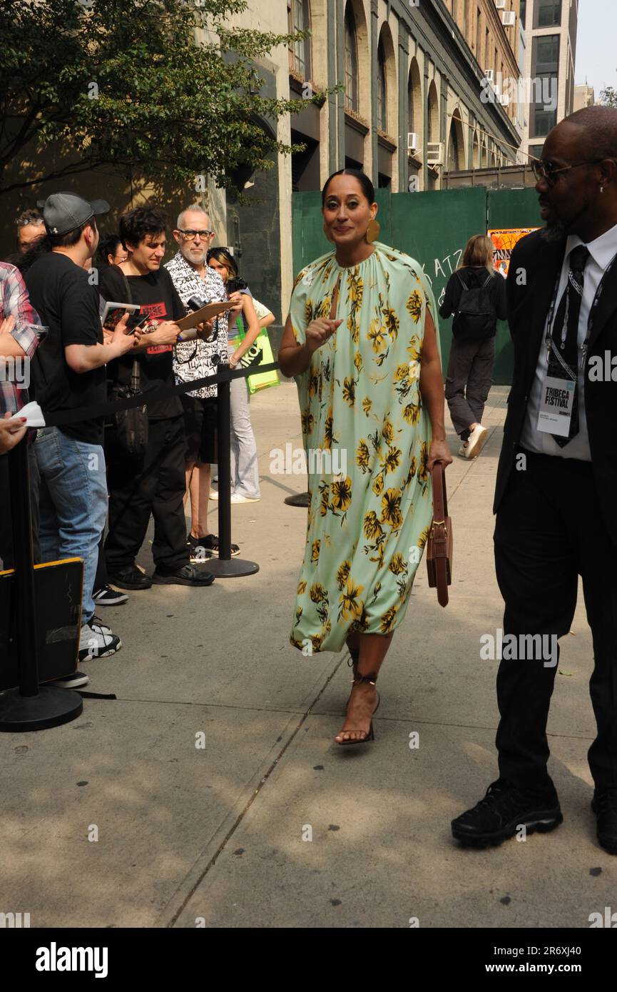Tracee Ellis Ross arrives at the Cold Copy premiere at Tribeca Film ...