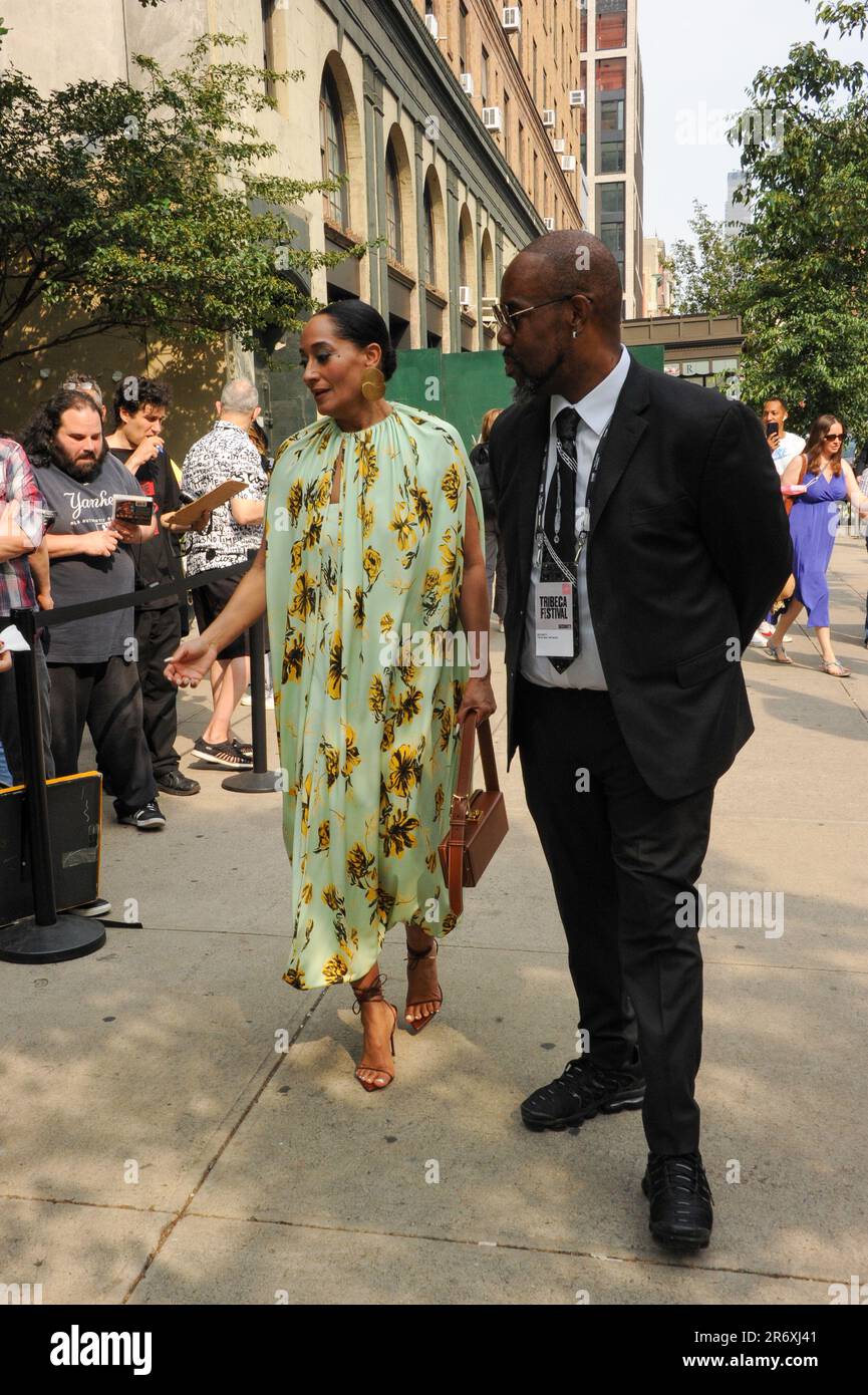 Tracee Ellis Ross arrives at the Cold Copy premiere at Tribeca Film ...