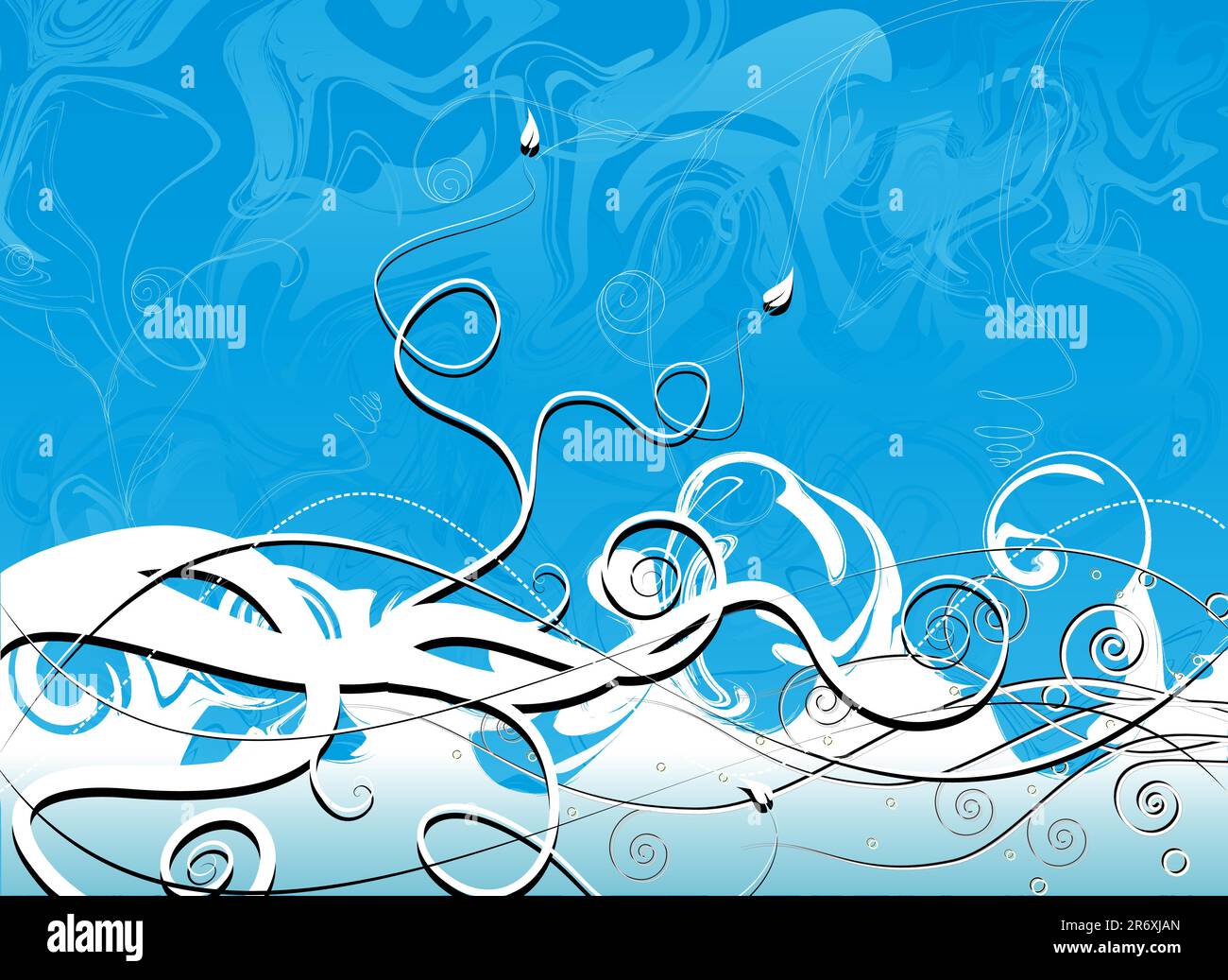 Illustration of Abstract background with white flowers Stock Vector ...