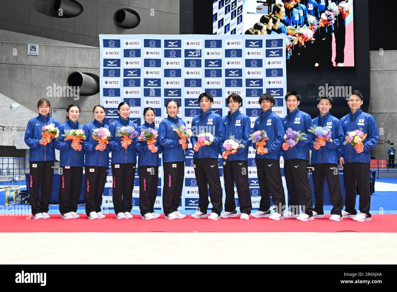 Yoyogi 1st Gymnasium, Tokyo, Japan. 10th June, 2023. Japan team group ...