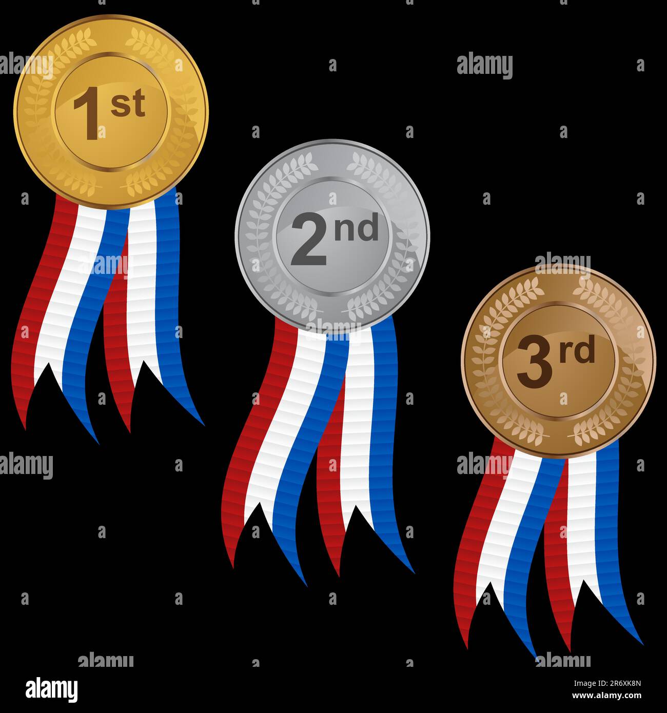 Medal on a ribbon Stock Vector Images - Alamy