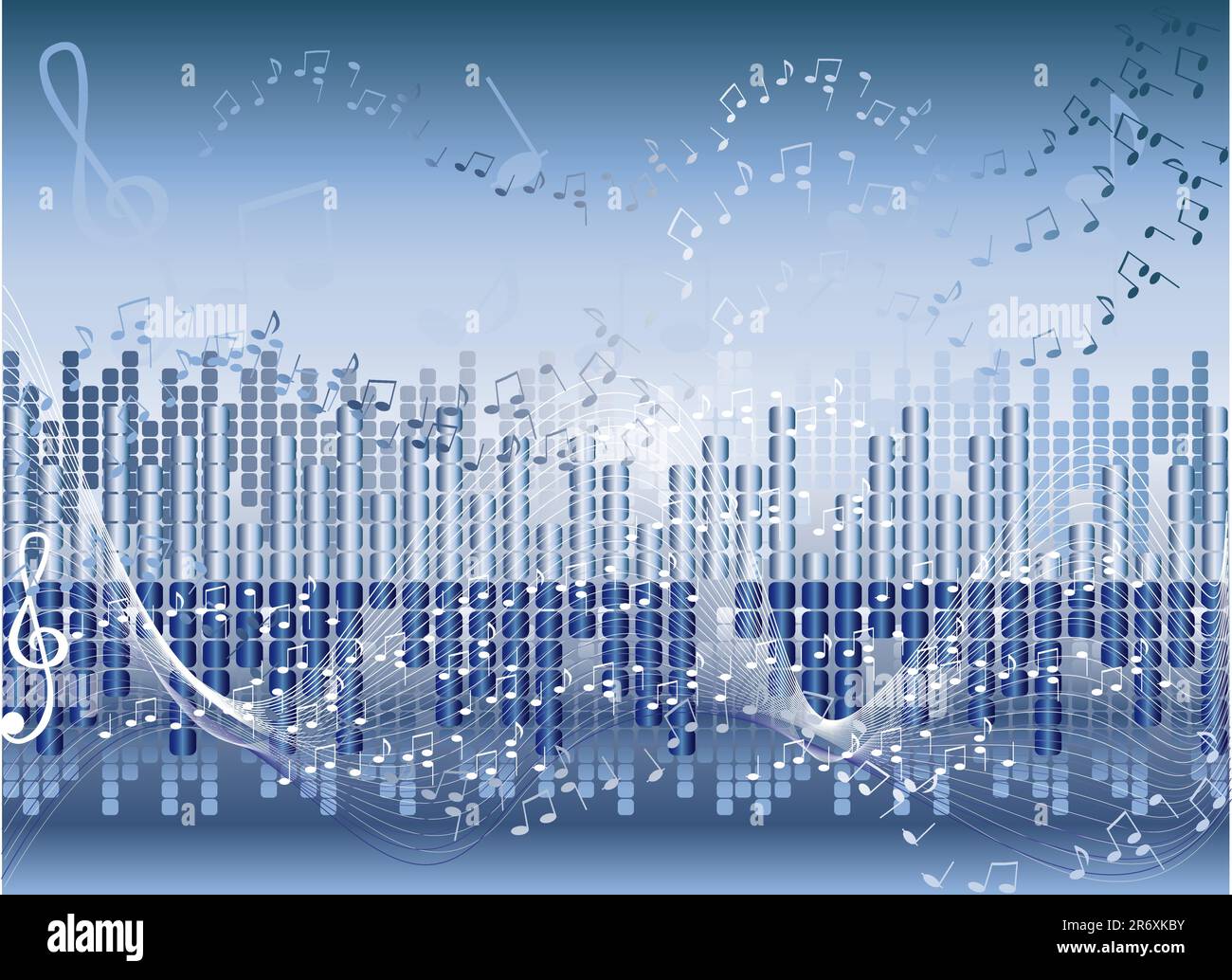 Illustration of Music retro background with equalizer Stock Vector ...