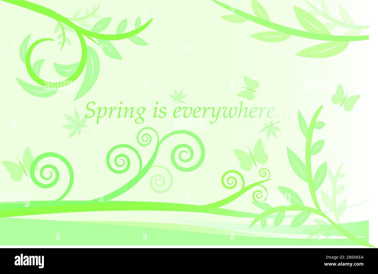 Beautiful spring greenery Stock Vector Images - Alamy
