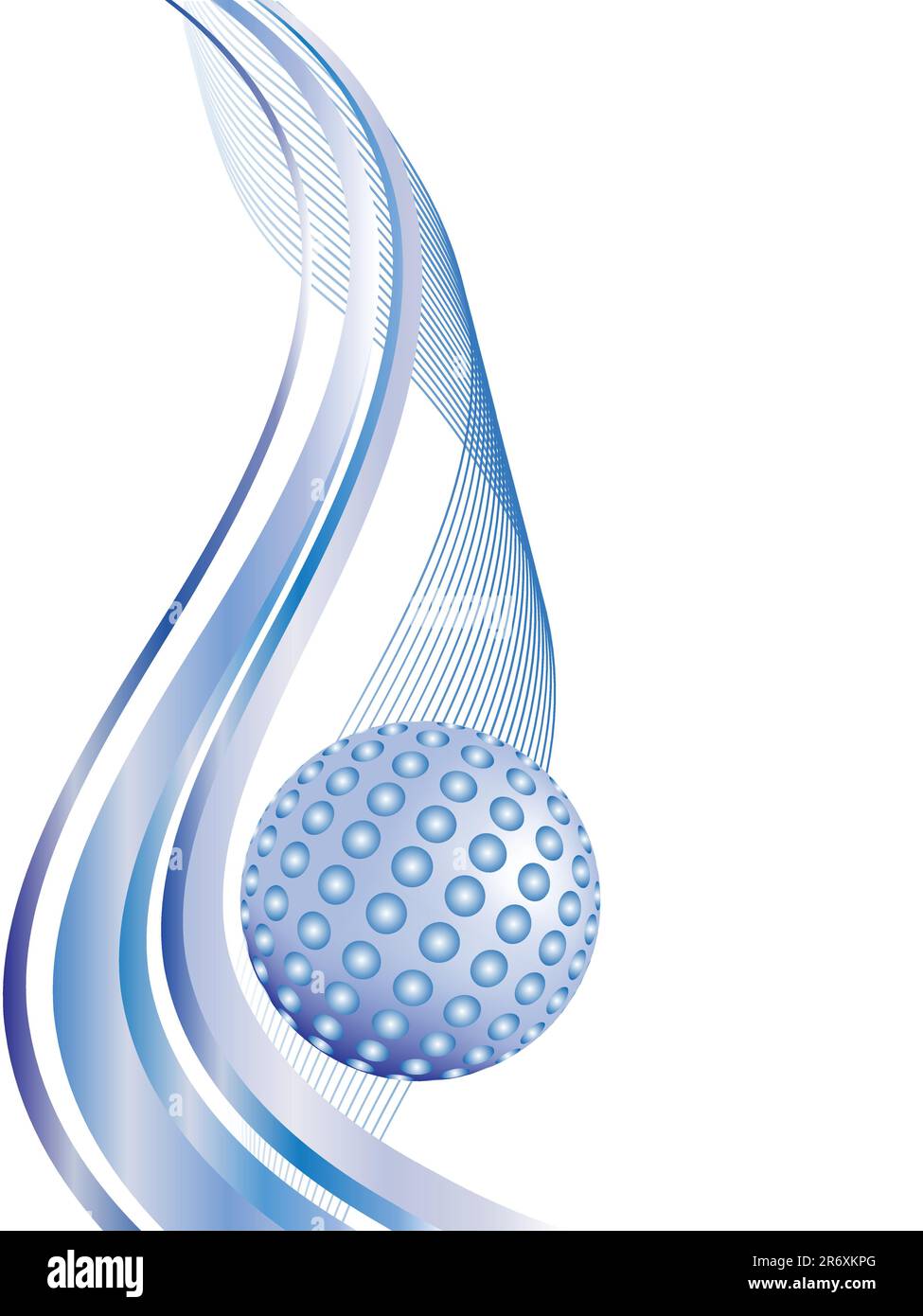 vector illustration of a sphere and blue waves Stock Vector Image & Art ...