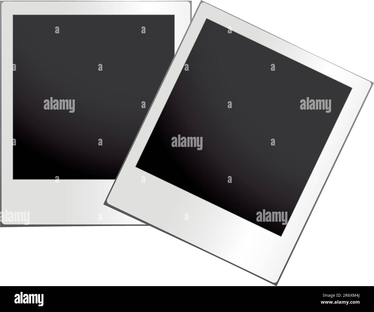 two instant photo with black space with place to add your own image ... two instant photo with black space with place to add your own image ...