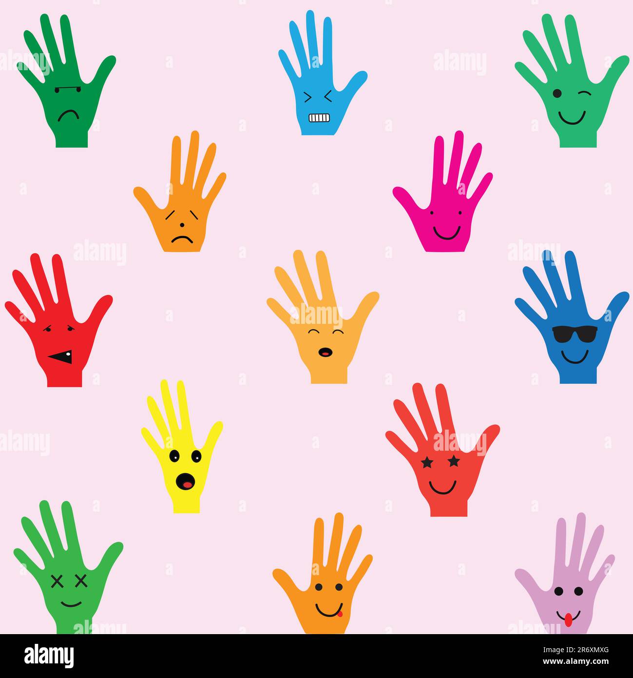 Hands different colors Stock Vector Images - Alamy