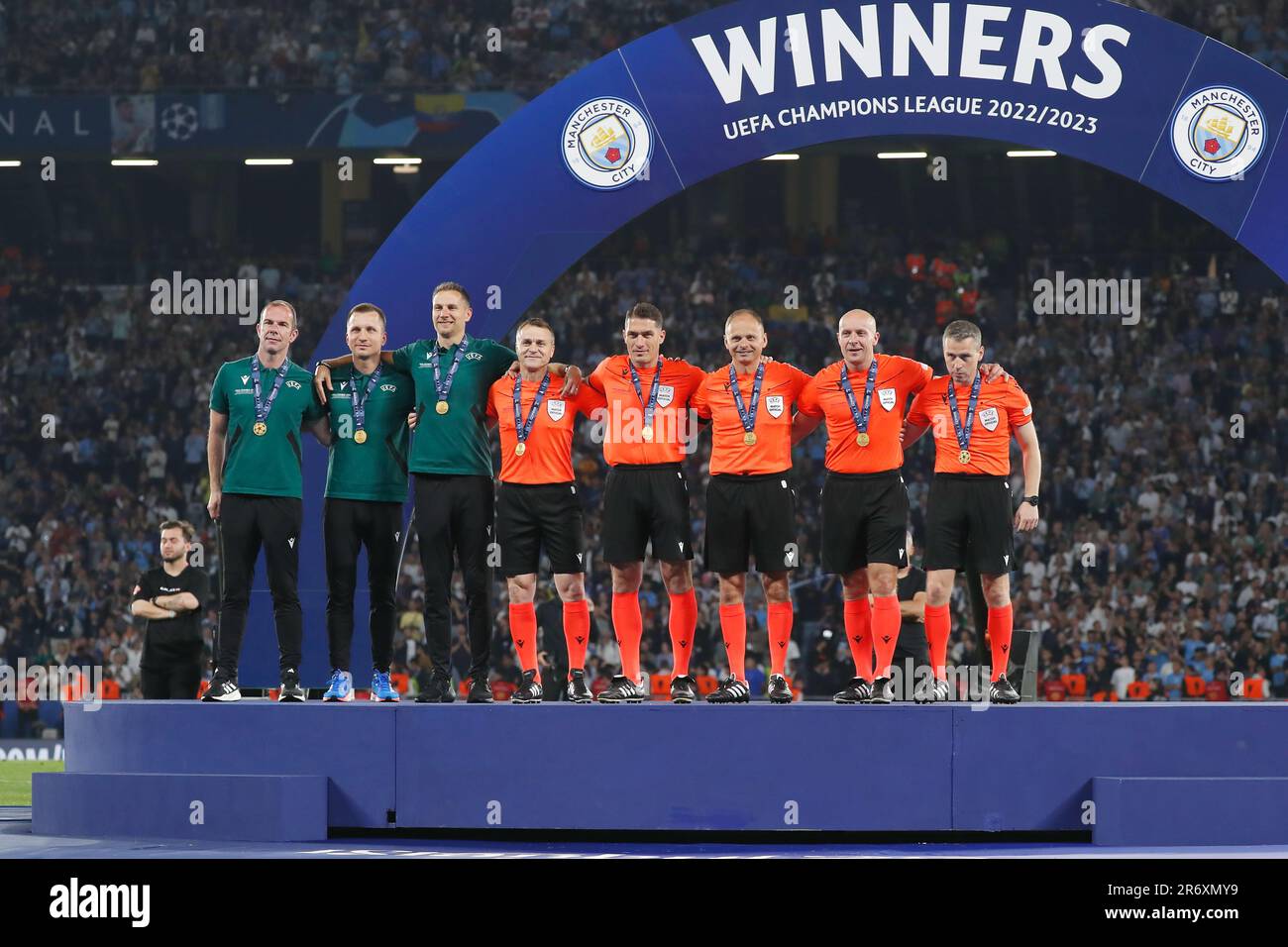 Istanbul, Turkey. 10th June, 2023. Referee team (Referee) Football ...