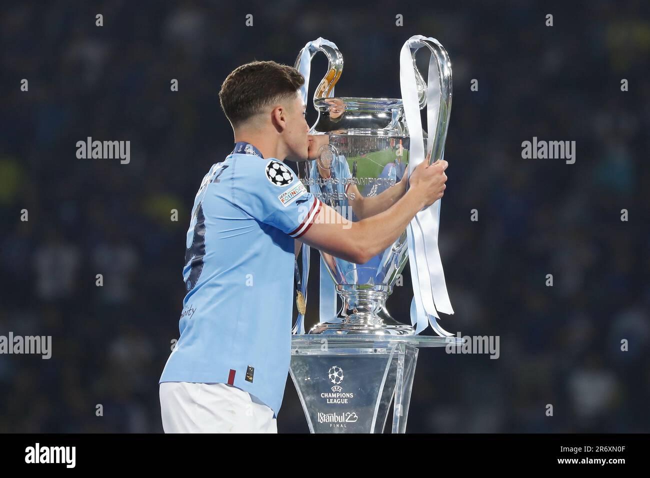 Julian alvarez champions league trophy hi-res stock photography and ...
