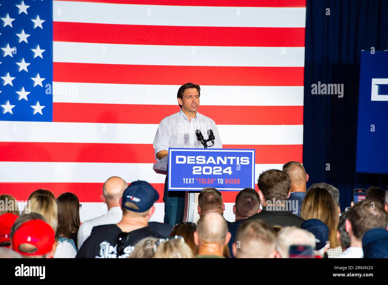 Tulsa, Oklahoma, USA. 10th June, 2023. RON DESANTIS addressing the ...