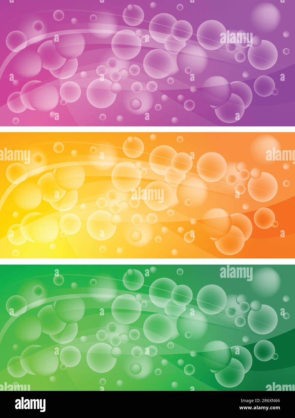 Vector set of bright wave banners hi-res stock photography and images ...