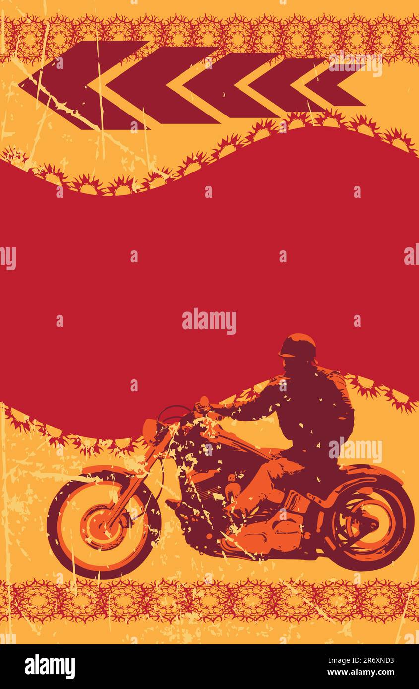 Grunge biker frame, vector illustration Stock Vector Image & Art - Alamy