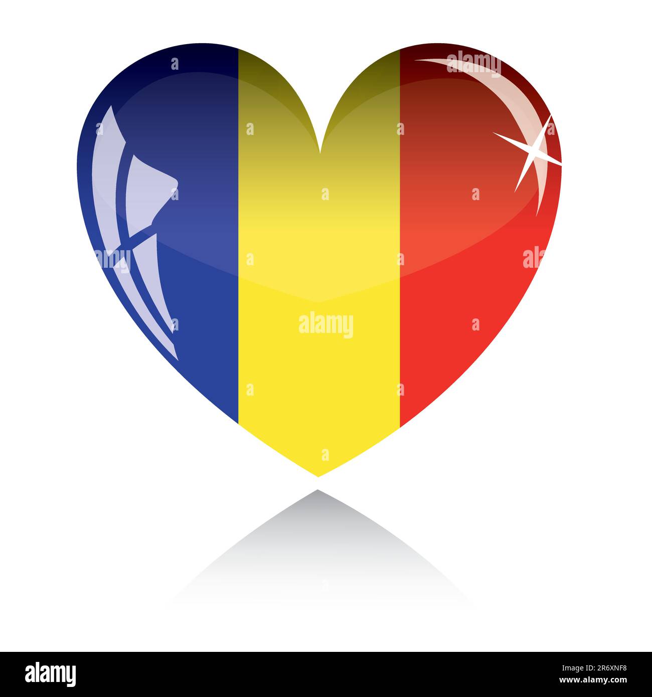 Vector heart with Moldavia flag texture isolated on a white background ...