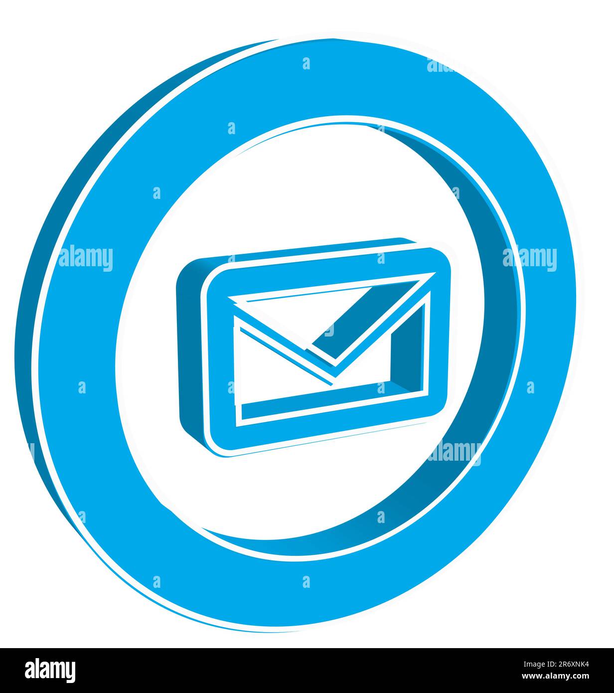 Icon e-mail blue on a white background, vector illustration Stock ...