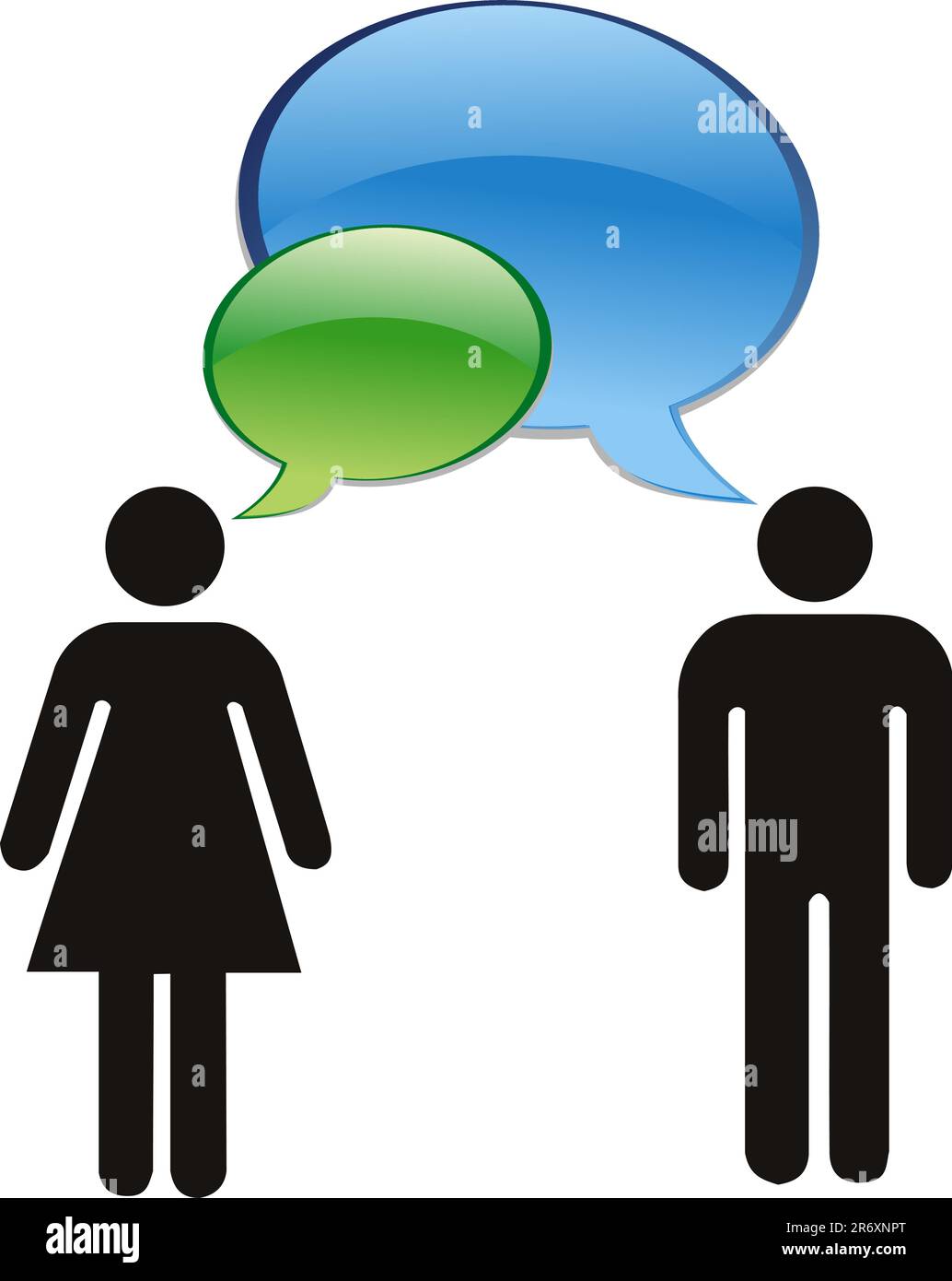 bubble chat icon. male and female Stock Vector Image & Art - Alamy