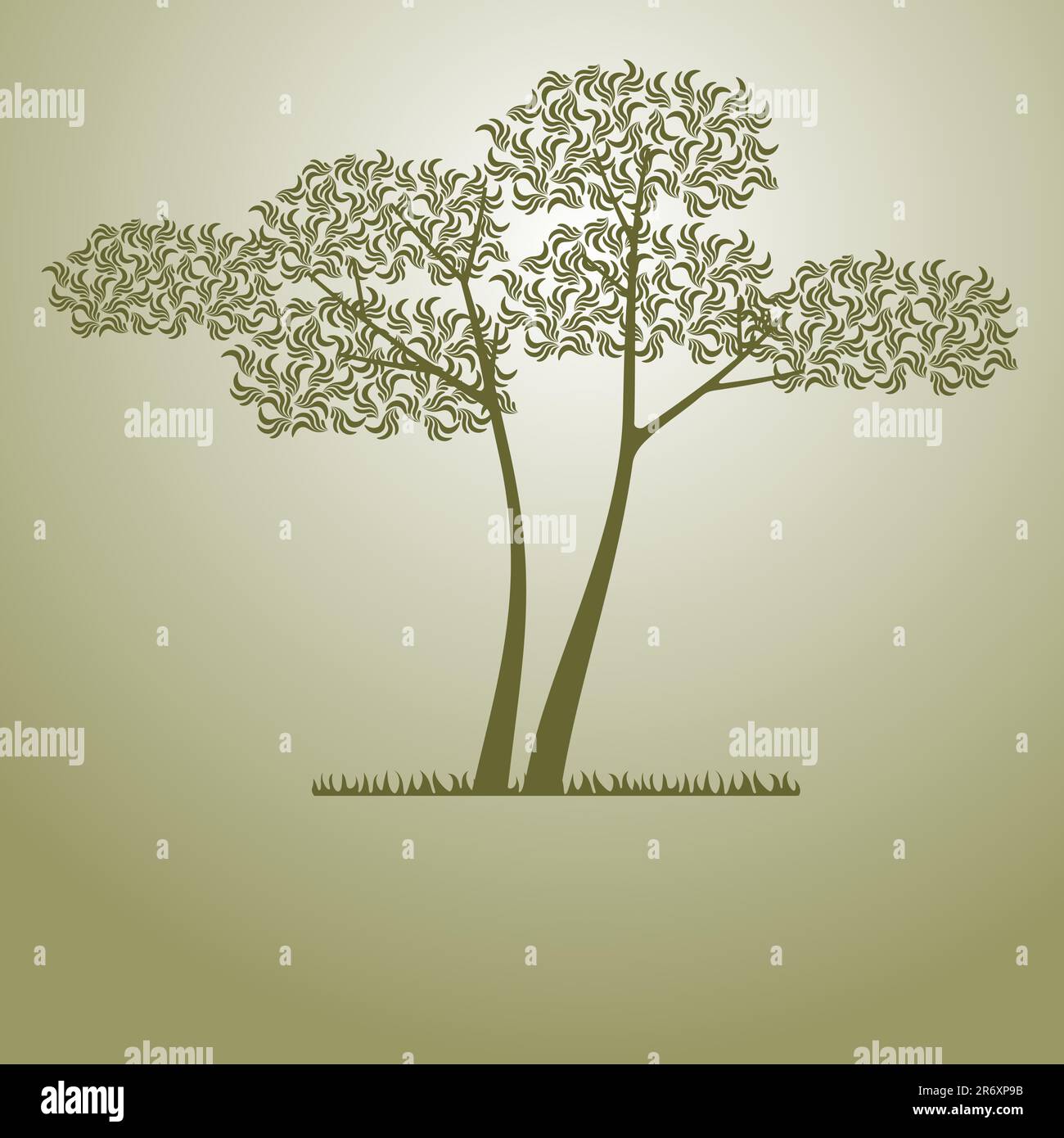background with a tree Stock Vector Image & Art - Alamy