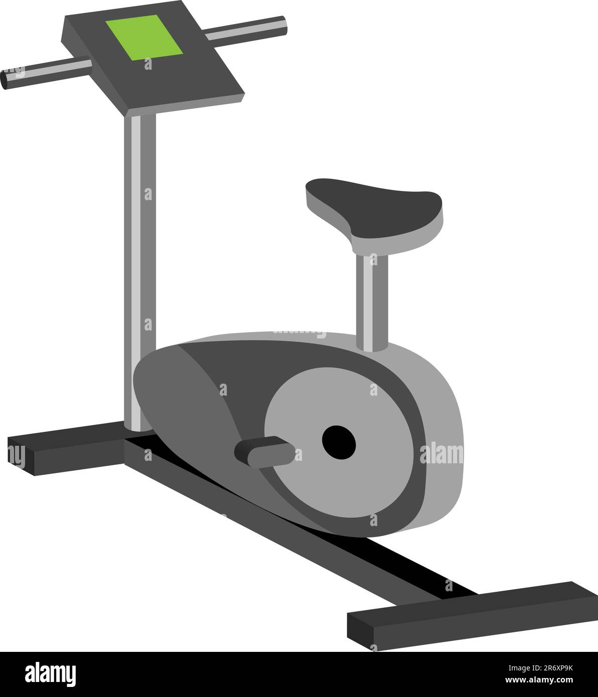 Cycling machine isolated on a white background Stock Vector Image & Art ...