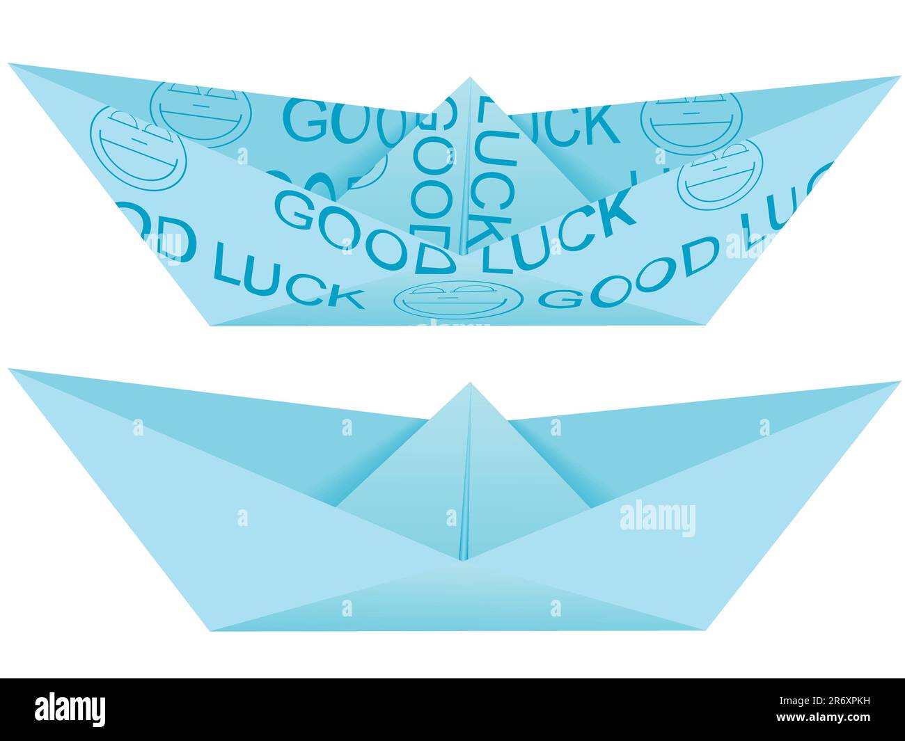 Paper ship origami with a wish of success in a vector Stock Vector ...