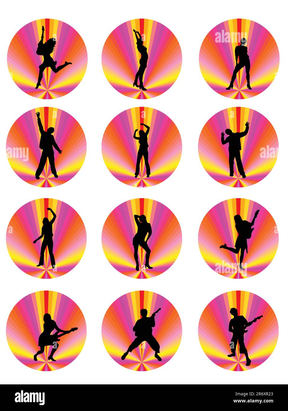 vector illustration of different silhouettes of young people Stock ... vector illustration of different silhouettes of young people Stock ...
