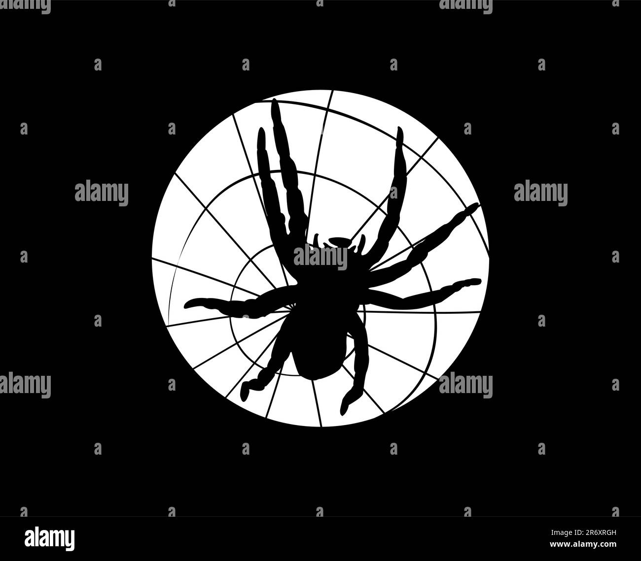 spider on the spiderweb, vector illustration Stock Vector Image & Art ...