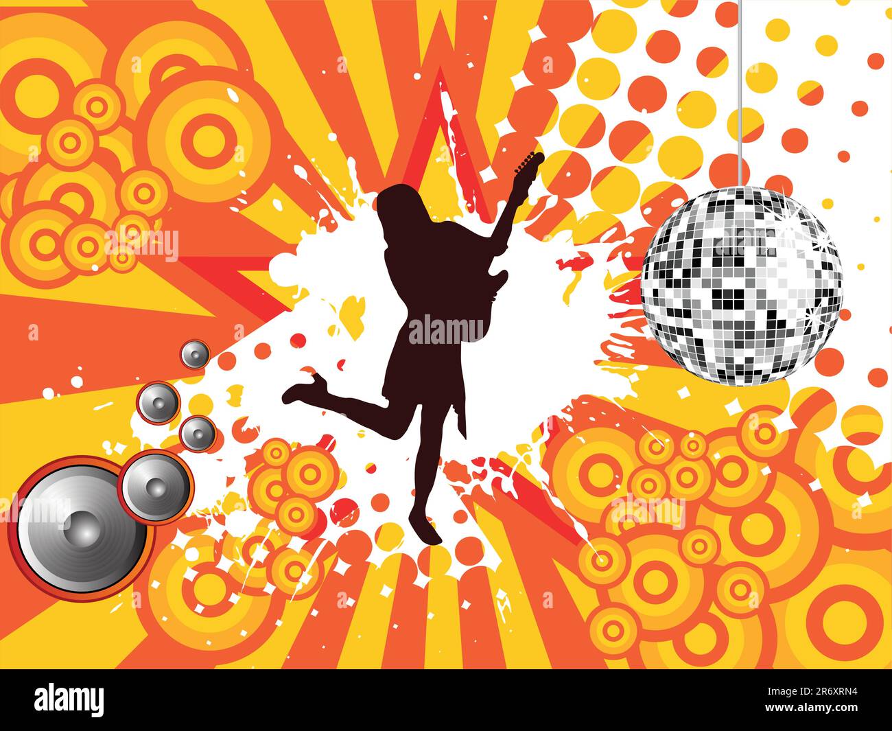 Disco silhouette Stock Vector Images - Alamy