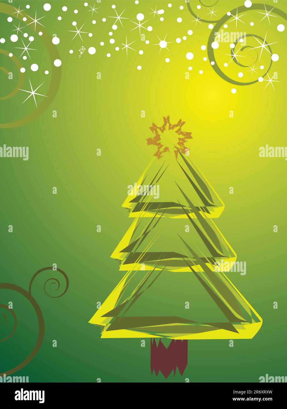 vector illustration of an abstract green christmas background Stock ...