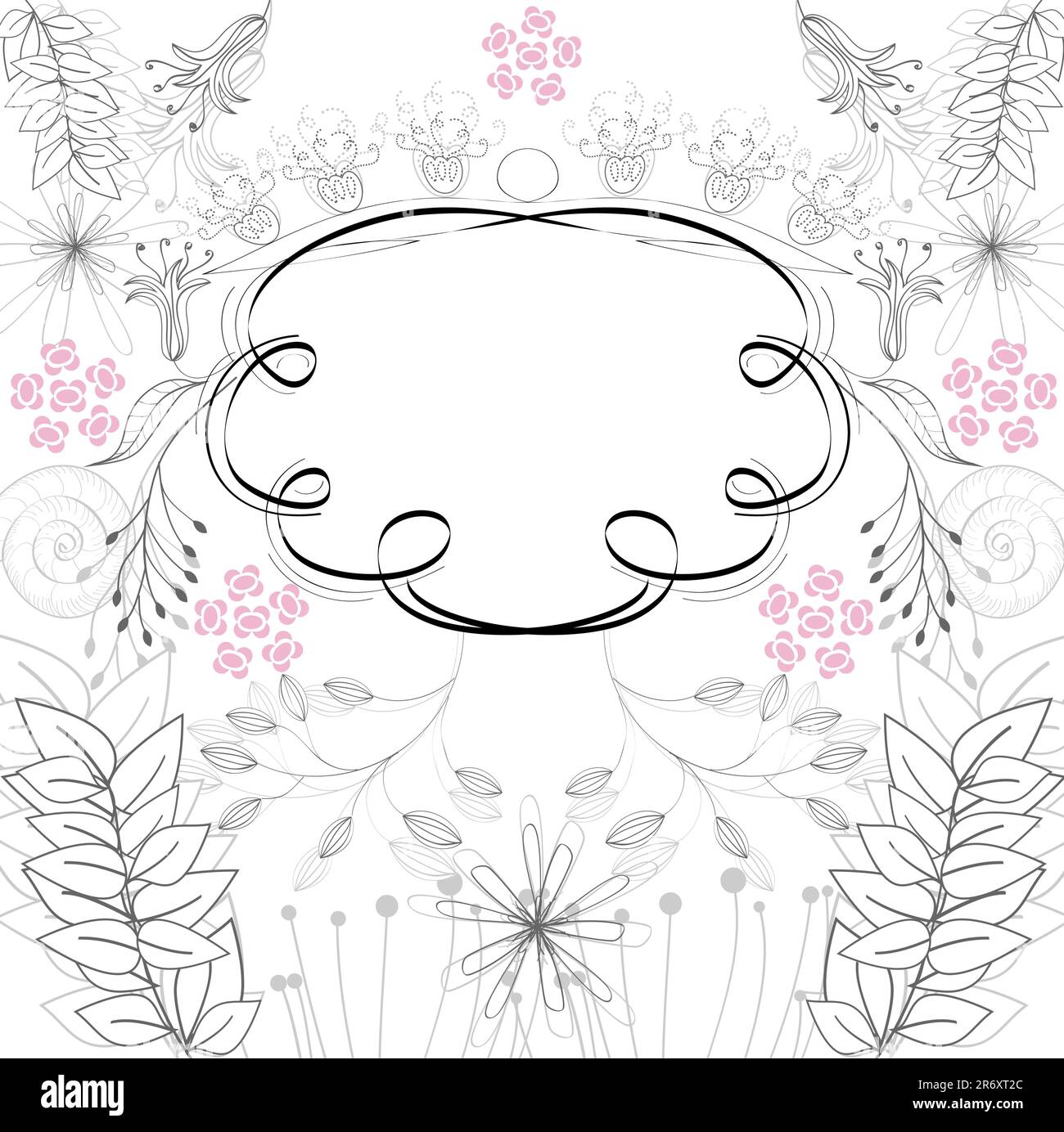 Stylish frame with floral ornament Stock Vector Image & Art - Alamy