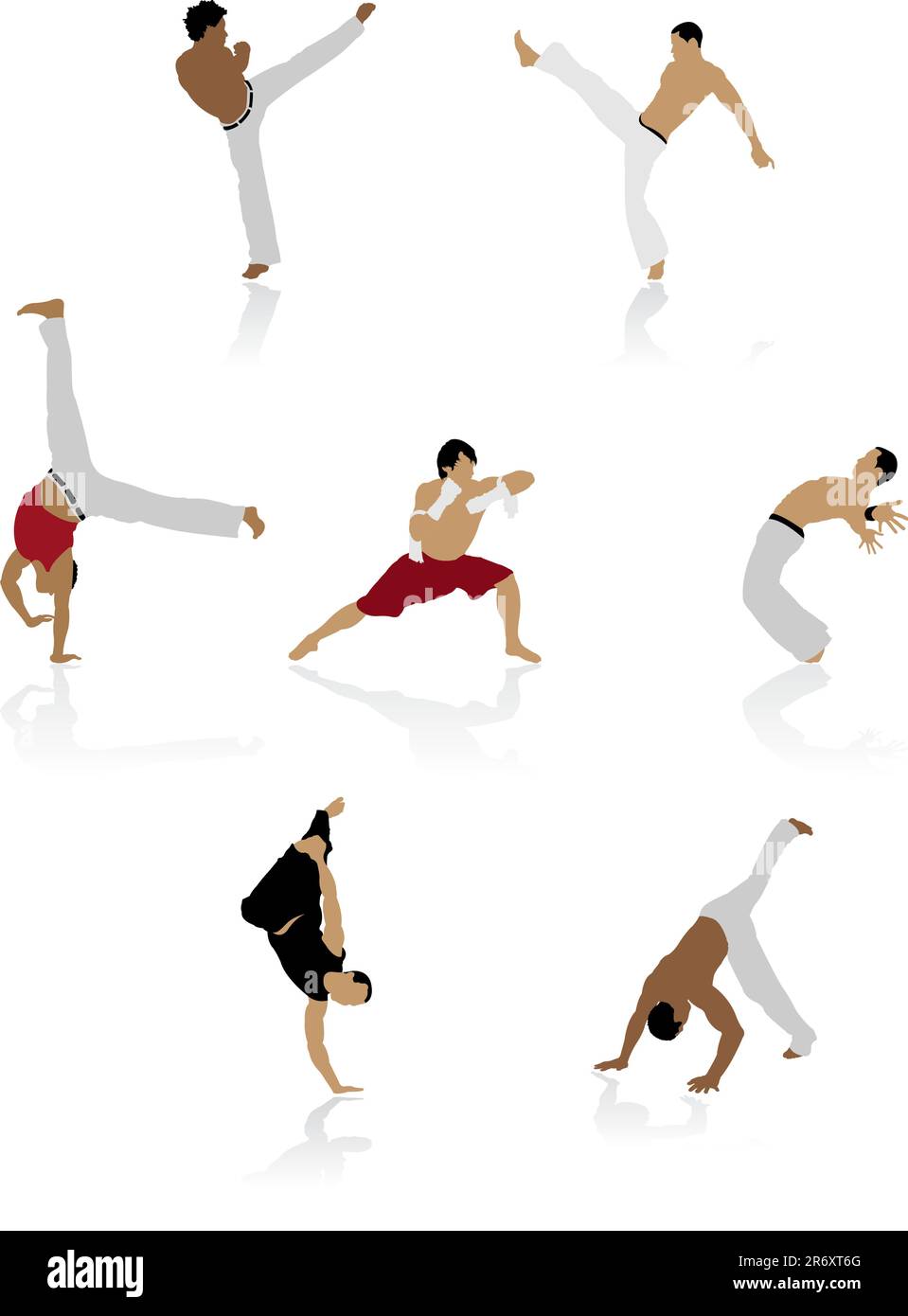 Capoeira silhouettes Stock Vector Images - Alamy